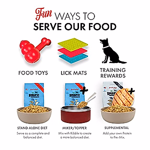 Grandma Lucy's PUREformance Dog Food, Grain Free and Freeze-Dried - Fish, 3 Pound Bag