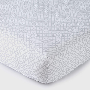 Levtex Baby - Elise Crib Bed Set - Baby Nursery Set - Pink, Grey, and White - Floral and Velvet Patchwork - 5 Piece Set Includes Quilt, Two Fitted Sheets, Wall Decal & Skirt/Dust Ruffle