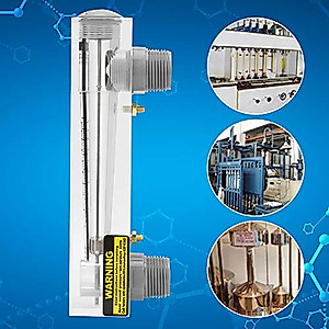 Respicefinem LZM-25 Panel Mount Meter 1-10GPM Accurate Liquid Measurement Acrylic Body Stainless Steel Float ZG1 Thread