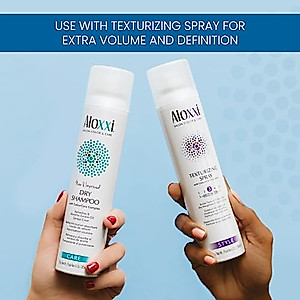 ALOXXI Dry Shampoo - Sprays Clear, Even on Dark Hair with Fragrance of Green Apple and Herbs - Absorbs Excess Oil and Refreshes Hair, 4.5 Fl. Oz