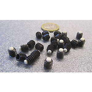 Black Oxide Steel Nylon Tip Set Screw 1/4"-20 x .250" Thread Length 25 pcs