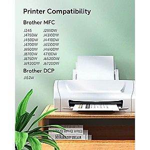 Compatible LC103XL Ink Cartridge Replacement for Brother LC103 LC103XL LC101 LC101XL, Compatible for Brother MFC J870DW J450DW J470DW J650DW J4410DW J4510DW J4710DW J6720DW Printer (24 Packs)