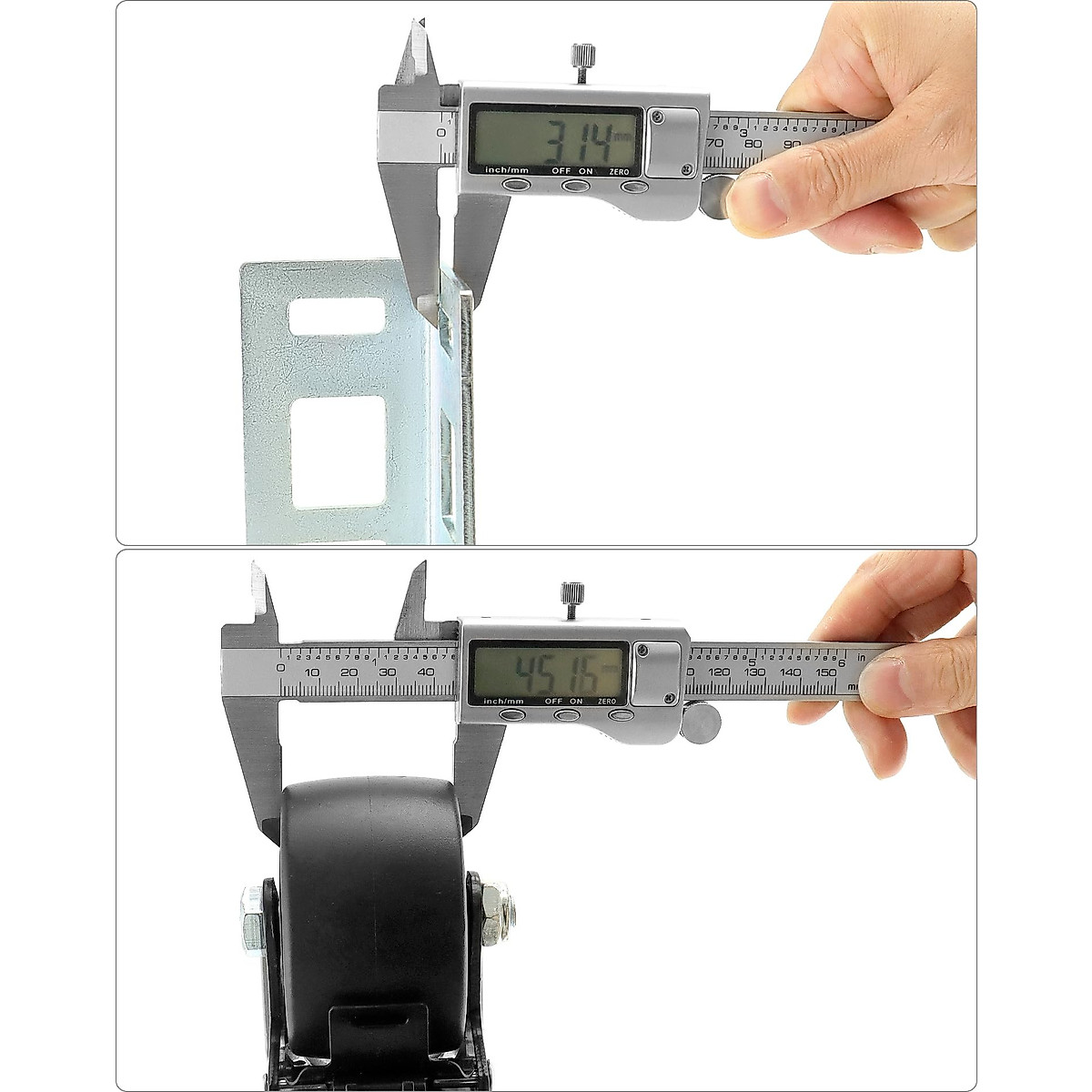 QWORK Storage Rack Caster Wheels, 4 Pack 3" Heavy Duty 1500 lb. Max Total Capacity Storage Shelf Accessories, Fit for Boltless Self Locking Shelving Racks
