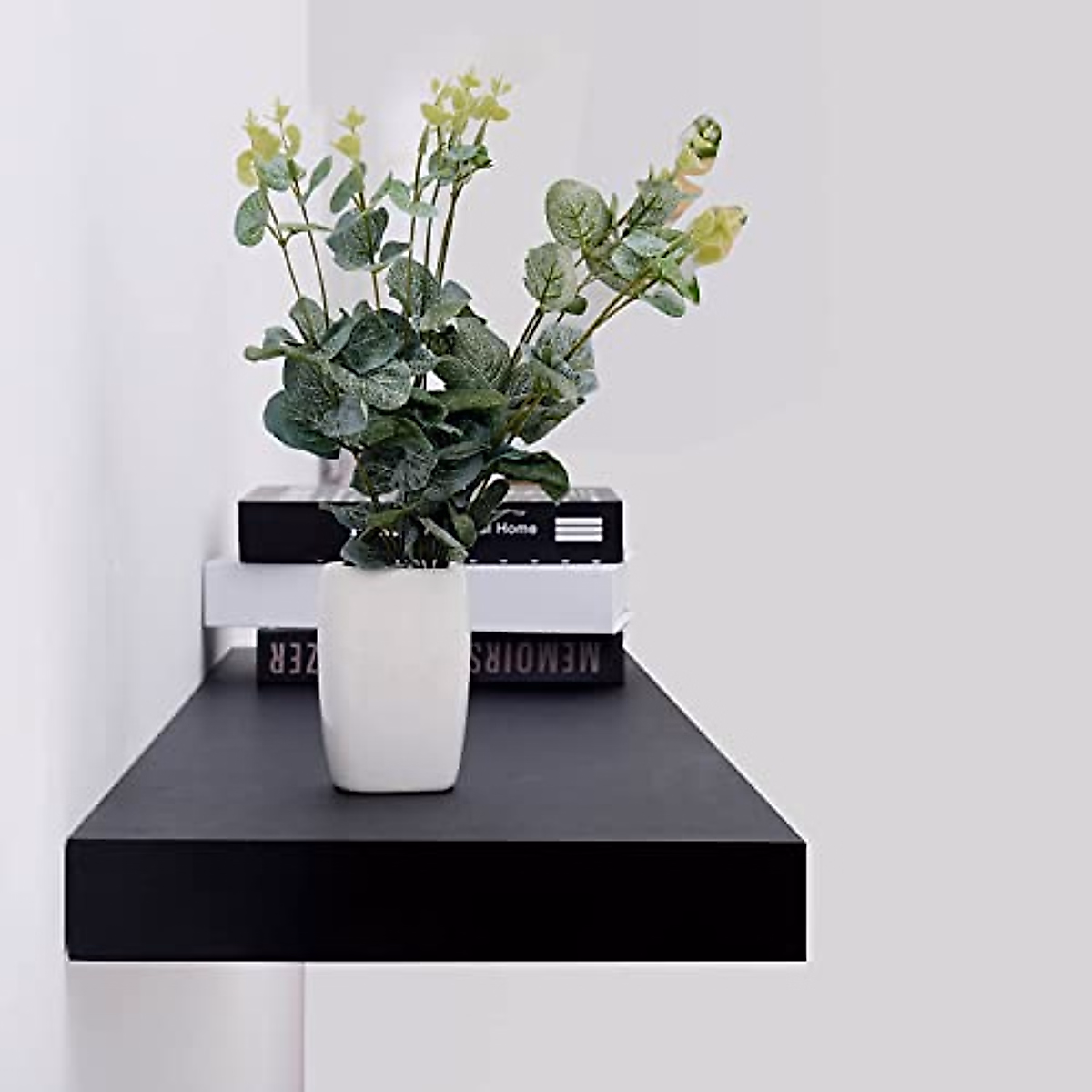 WELLAND 12" Deep Black Floating Shelves, Floating Wall Shelf, 47.24" L x 11.81" D x 2" T, Deeper Than Others, Black