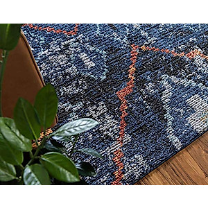 Unique Loom Morocco Collection Tribal, Southwestern, Bohemian Area Rug, 2' 2" x 3' 0", Navy Blue/Gray