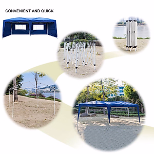 Henf Outdoor 10x20ft Pop Up Canopy Instant Tent Shelter with Removable Sidewalls for Outdoor Party Wedding Commercial Activity Pavilion BBQ Beach Car Shelter