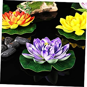 SAFIGLE Floating Lily Pads 60 Pcs Simulated Lotus Leaf Artificiales para Leaf Decor Green Decor Lily Pads for Ponds Lilly Pads Lily Pads Ornaments Floating Pond Decor Simulation Leaf Pool