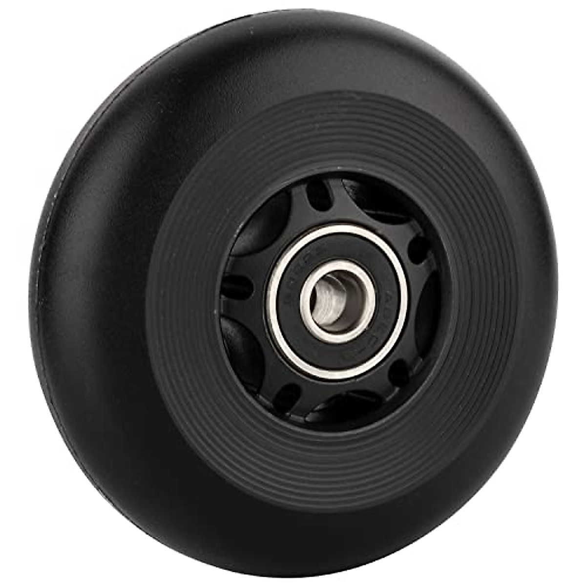 AOWESM Inline Skate Wheels 72mm 76mm 80mm 85a Outdoor Roller Blades Hockey Skates Replacement Wheels w/Bearings ABEC-9 and Floating Spacers (4 Pack) (Black, 72mm)