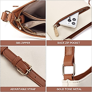 BOSTANTEN Crossbody Bags Purses for Women Trendy Soft Leather Shoulder Handbags with Adjustable Strap Zipper Pocket