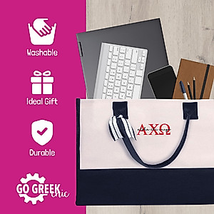 Go Greek Chic Sigma Kappa Embroidered Tote Bag