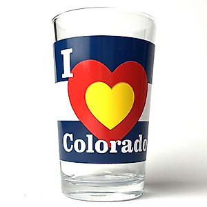 PAYKOC IMPORTS I Heart Colorado Flag Super Double Shot Glass 2.6oz Souvenir