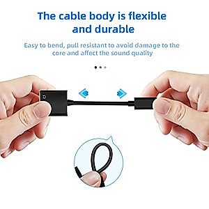 Lightning to 3.5mm Splitter 2in1 iPhone AUX Adapter for Headphone Jack Cable Dongle Charger Cord Apple MFI Certified Audio Adaptador para for 13 12 11 Pro Max X 8 7 Plus Ipad Music Earphone Converter