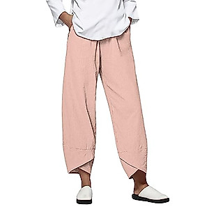 Flare Pants Men Capri Plus Size Women Beach Pants fold Over Yoga Pant Women Capris for Summer Womens Plus Capris Cowgirl Clothes