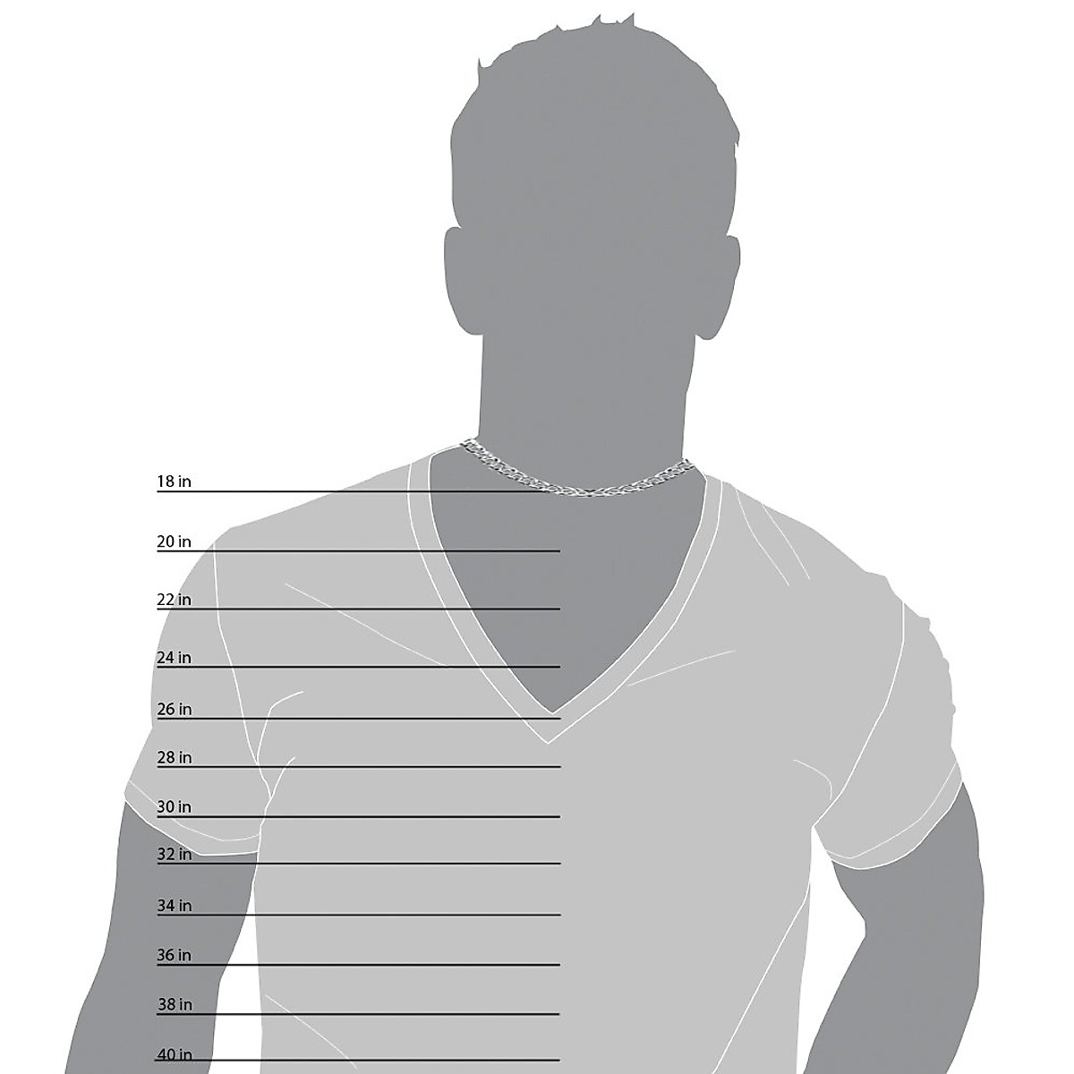 IcedTime 14k White Gold Italy Cuban Curb Solid Chain Necklace 3.5mm Wide 18" Long with Lobster Clasp