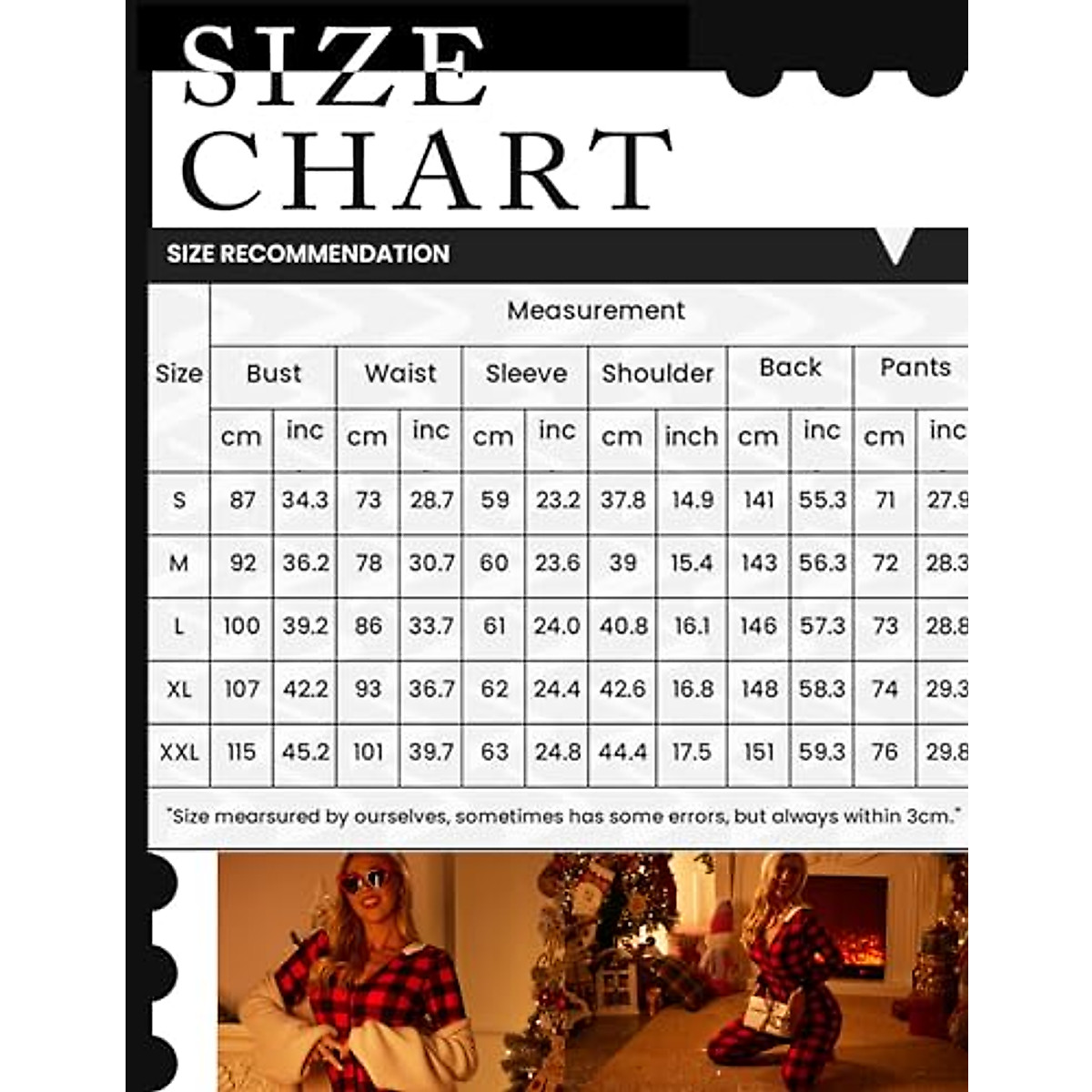 Ekouaer Christmas Onesie Women Sexy Pajamas Zipper Halloween One Piece Bodycon Outfit Jumpsuit Costume Biscuit Print S