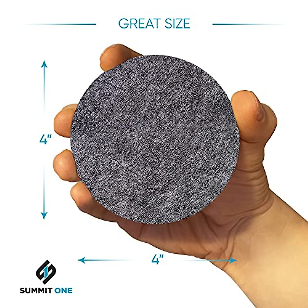 Summit One Premium Coasters for Drinks, Set of 10 (4 x 4 Inch, 5mm Thick) - Bar Accessories for The Home bar Set, Absorbant Coasters, Felt Drink Coasters The Ideal Man cave Accessories