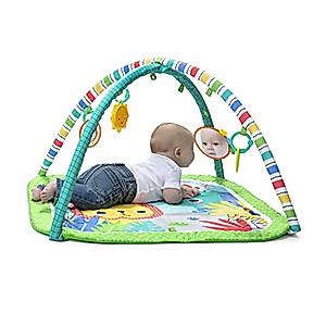 Bright Starts Wild Wiggles Activity Gym & Play Mat with Take-Along Toys, Ages Newborn +
