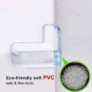 5Pcs L-Shaped Corner Guards Baby Safety Sharp Table Furniture Corner Protectors with Extra Adhesive Tape for Backup Use