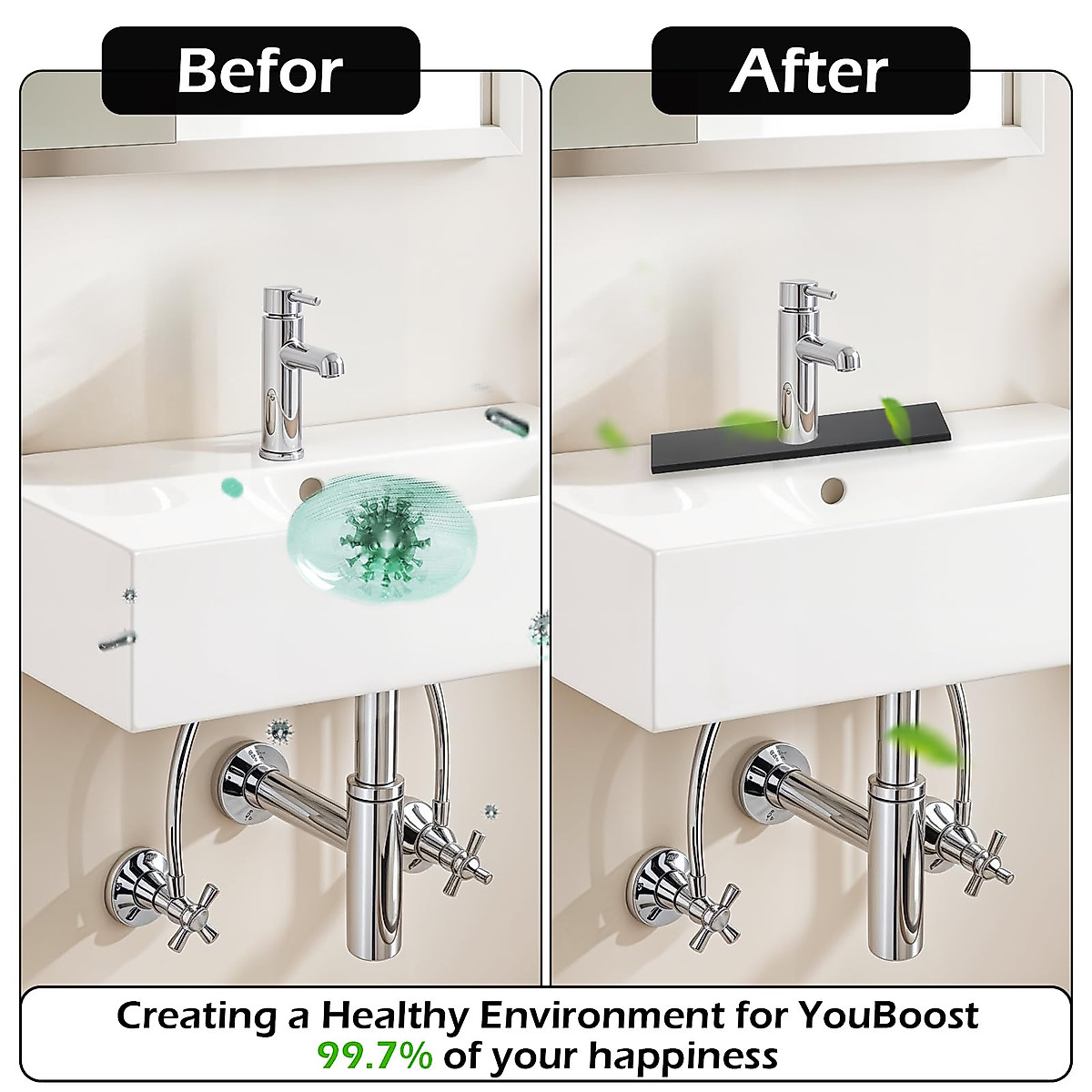 10 Inch Sink Hole Cover Deck Plates Matte Black Faucet Plate Stainless Steel Bathroom Faucet Escutcheon Plates Long Rectangle Cover Deck Plate Escutcheon for Kitchen Bathroom Sink