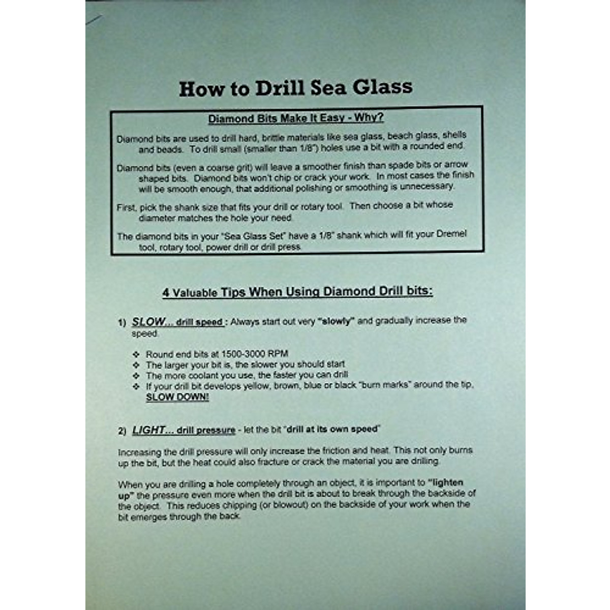 DrillGlass 1/16" Cylinder Drill Bits On A 1/8" Shank | Fits Your Rotary Tool Compatible with Dremel | Bag of 10, for Glass and Jewelry (11618RB)