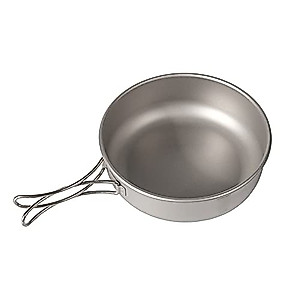 TWDYC Camping Titanium Bowls 300ml-400ml with Titanium Folding Handles Folding Bowls Cookware Tableware Cutlery (Size : 400ml)