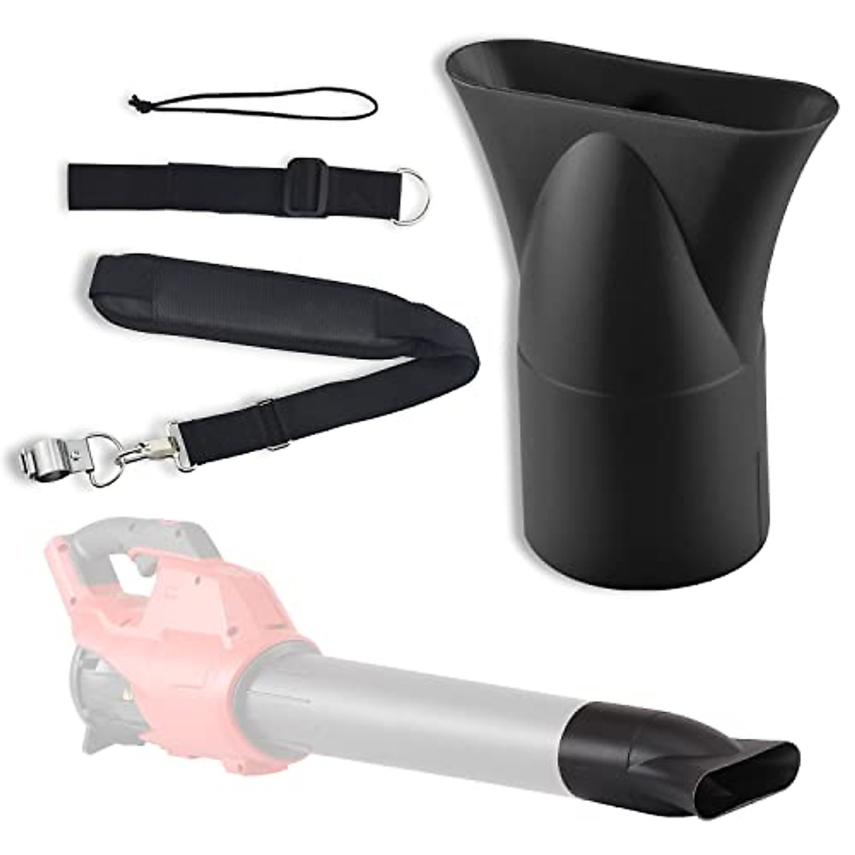 Leaf Blower Flat Nozzle Compatible with Milwaukee M18 Fuel Leaf Blower 2724-20 2724-21 Quick Drying Cleaning Other uses, Designed Positioning Ring Inside The Nozzle The Easier Installation (Black)