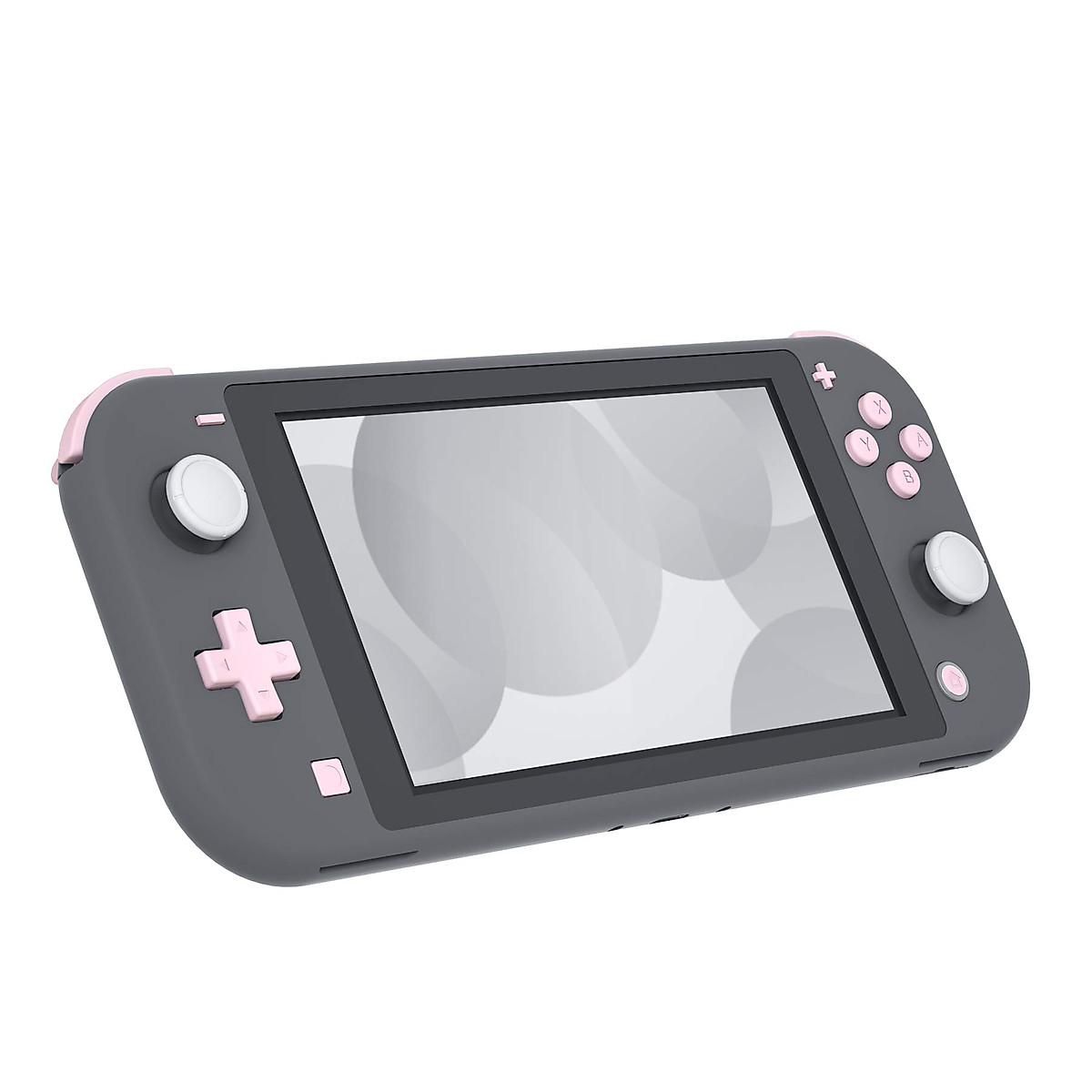 eXtremeRate Cherry Blossoms Pink Replacement ABXY Home Capture Plus Minus Keys Dpad L R ZL ZR Trigger for Nintendo Switch Lite, Full Set Buttons Repair Kits with Tools for Nintendo Switch Lite