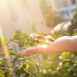 MerryNine Top 80mm K9 Clear Crystal Ball Diamond Paperweight Decoration with Sliver Triangle Base, Decoration Wedding, Store,Home,Office, Birthday Gifts for Women,Mothers,Family,Friends (80mm, Clear)