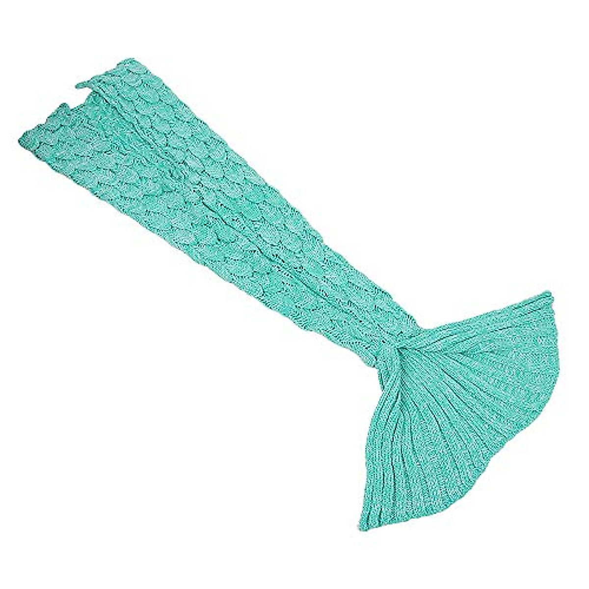 AmyHomie Mermaid Tail Blanket, Soft Crochet Sleeping Bag Blanket for Kids Adults, Mermaid Gift for Girls(ScaleMint,Kids)
