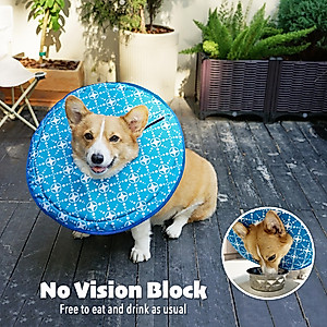 PETKARAY Soft Dog Cone Collar, Comfy Dog Donut Collar After Surgery, Recovery Dog Cone Alternative for Small Medium Large Dogs, Size M