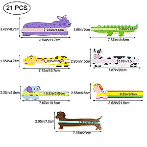 21 Pcs Reading Guided Strips Highlight Bookmarks Reading Tracking Rulers for Children, Teacher, Dyslexia People, Reading Beginner