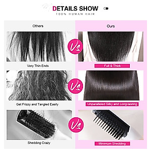 Straight Lace Front Wigs Human Hair Pre Plucked 22Inch 13x4 HD Transparent Lace Frontal Wigs Human Hair Wigs For Black Women Glueless Straight Wigs Brazilian Virgin Human Hair 160% Density