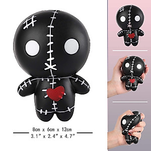 Anboor 4.7" Voodoo Dolls Squishies Cute Ghost Doll Stress Relief Kawaii Soft Slow Rising Squeeze Toys for Kids Adults Idea Stress Relief Kid's Toys