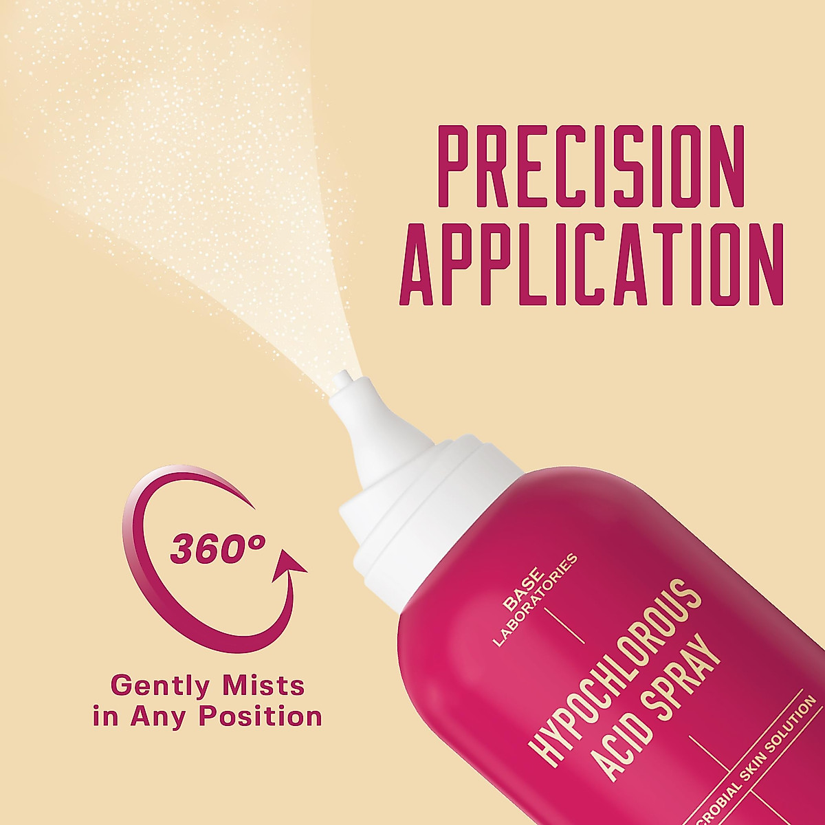 BASE LABORATORIES Hypochlorous Acid Spray for Face & Skin | 8 oz | Magic Facial Spray Daily Skin Repair Solution for Sensitive Skin, Redness, Irritations, Eczema, Acne. Hypochlrous HOCL Molecule Spray