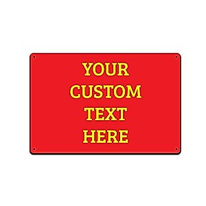 Custom Outdoor Metal Personalized Sign | 12-Inch by 8-Inch | Rust Free Aluminum | UV Protected Print | Made in the USA