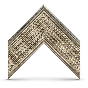 Deco TV Frames - Gatsby Silver Smart Frame Compatible ONLY with Samsung The Frame TV (3" Color Chip, 3" Sample)