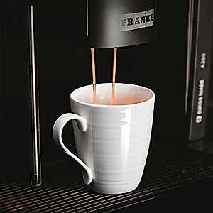 Vidalenta Coffee Mugs Set of 6, 12 oz Ceramic Coffee Cups White Coffee Mugs Latte Mugs, Tea Cups Drinking Cups for Cocoa or Hot Chocolate, Microwave & Dishwasher Safe