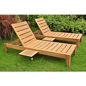 New Grade A Teak Multi Position Sun Chaise Lounger Steamer - Furniture only - Atnas Collection #WHCHAT