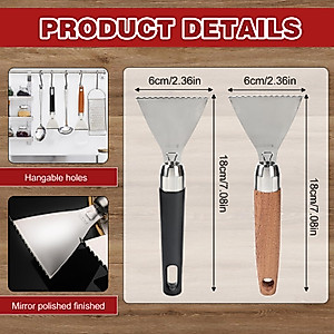 2Pcs Stainless Steel Sharp Durable Fish Scale Remover, 304 Stainless Steel Fish Scale Remove, Portable Fish Scale Remover, Quick Fish Descaler Tool for Chef and Home Cooks Fish Cleaning Tools