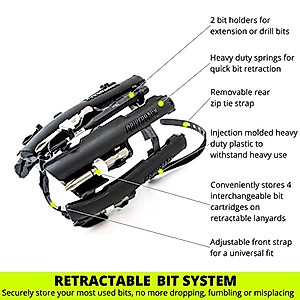 Driverback Bit Holder| New Retractable Magnetic Bit Organizer for Your Impact Driver, Perfect Tool Accessory | Made in USA