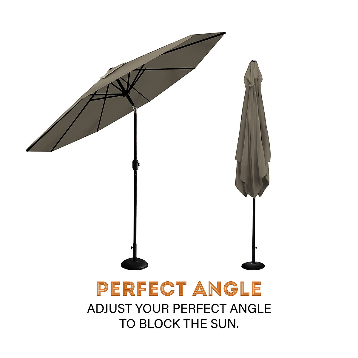 BANNER BUZZ MAKE IT VISIBLE BannerBuzz, Solid Market Umbrella, Topper & Hardware, Tent Fabric, 270 GSM, Dye Sublimation Printing Available in Octagon Shape (Beige)