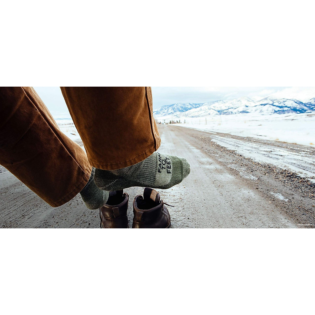 Farm to Feet Boulder Lightweight Crew Merino Wool Socks, Green Gables, Large