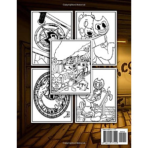 Bendỵ and The Ịnk Machịne Coloring Book: Premium Illustration Pages to Color with One Sided Coloring Pages about Characters and Iconic Scenes for Kids & Adults