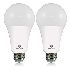 Great Eagle 50/100/150W Equivalent 3-Way A21 LED Light Bulb 3000K Soft White Color (2-Pack)