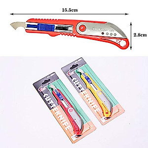 UoYu 1 Acrylic Cutter and 10 Pcs Blade Set, Multi-Use Cutter with Cutting Blade(Red)