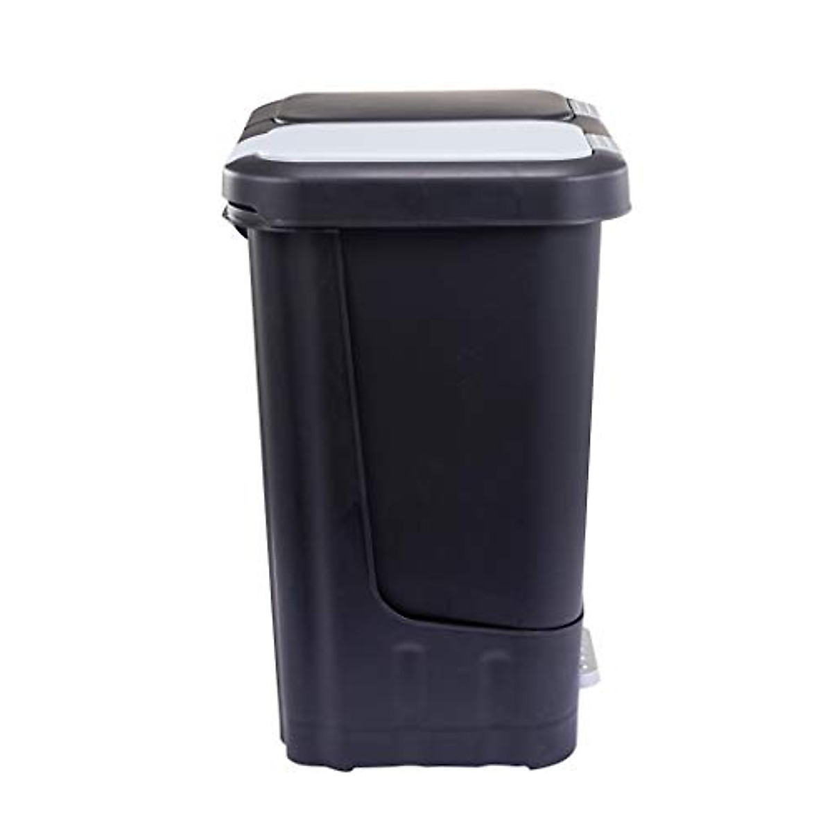 Step N' Sort 11 Gallon, Dual Trash and Recycling Bin with Slow Close Lid,Black,40 Liter,SNS402-B