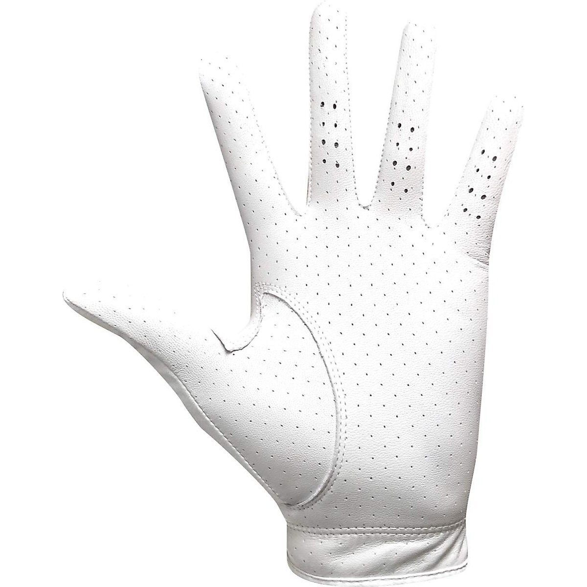 Majek Golf Mens Pro Tour White Cabretta Leather Golf Gloves Comfort Fit Breathable Ventilation for Maximum Feel - 3 Pack (X Large, left)