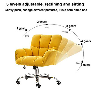 MayNuo Office Chair Gaming Chair Computer Chair Ergonomic Adjustable Linen Office Chair with Soft Seat,Modern Mid-Back Computer Desk Chair,Swivel Chair Task Executive Chair for Men Women Adult/Gray/60