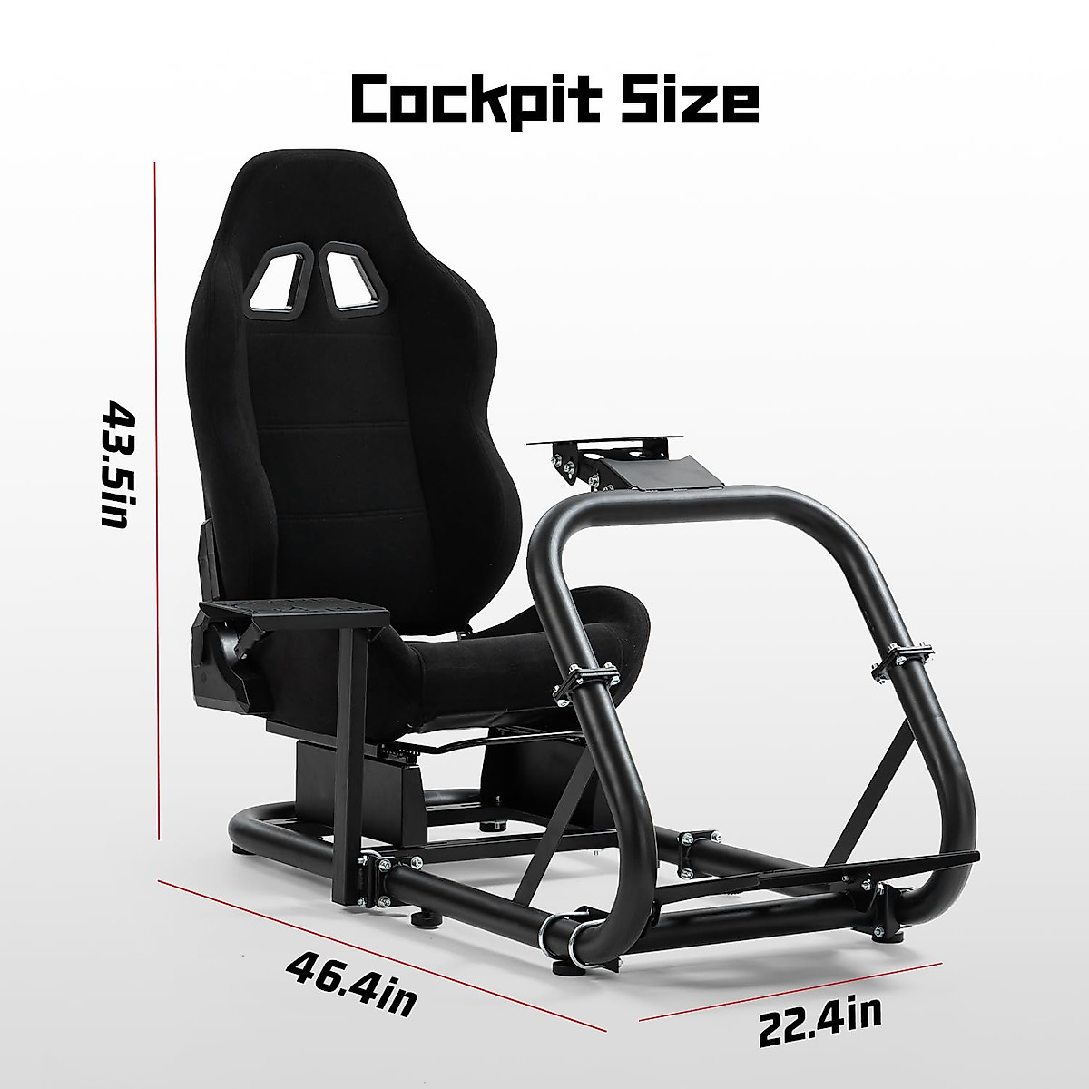 Dardoo G29 Advanced Racing Simulator Cockpit with Ergonomic Seat Fit for Logitech/Thrustmaster/Fanatec/PS5 G920 G923 T300RS T500RS TX,Adjustable Steering Wheel Stand,No Wheel,Pedal and Handbrake