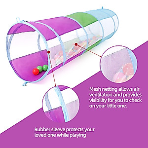 Play Tunnel for Toddlers 1-3, Tunnel for Kids to Craw Through Sensory Toys for 1 Year Old Boy Girl Babies Kids, Indoor Outdoor Great for Motor Function